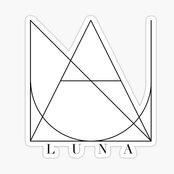 "Luna Name Logo " Sticker for Sale by LittleLuxShop | Redbubble