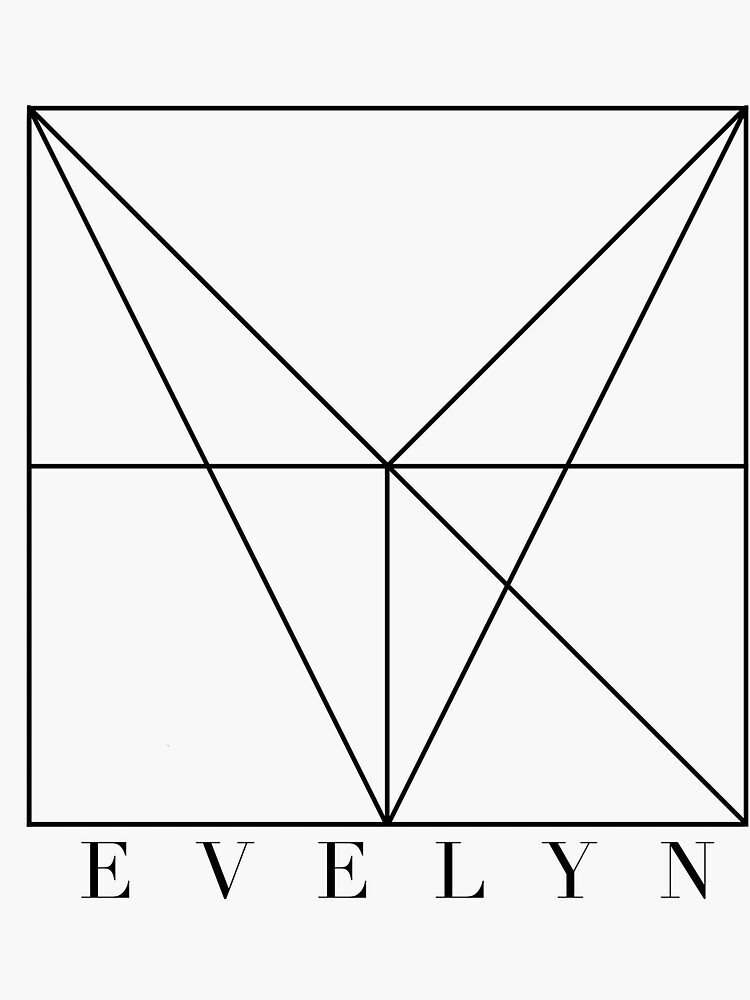 "Evelyn Name Logo " Sticker by LittleLuxShop | Redbubble