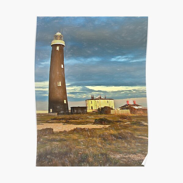 "The Old Dungeness Lighthouse as Digital Art" Poster for Sale by IanWL ...