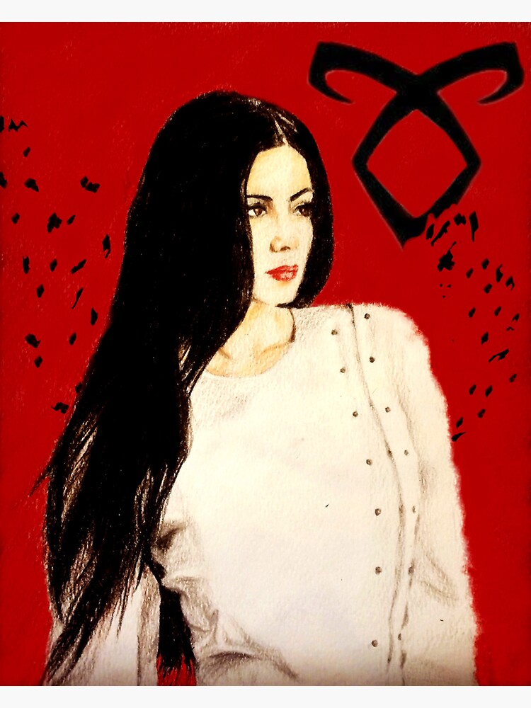 "Isabelle Lightwood with runes" Sticker for Sale by tinatwriter | Redbubble