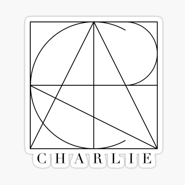 "Charlie Name Logo " Sticker for Sale by LittleLuxShop | Redbubble