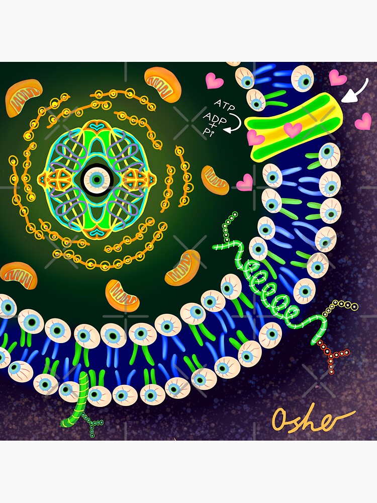 "Cellular Biology Psychedelic living cell" Sticker for Sale by Osher ...