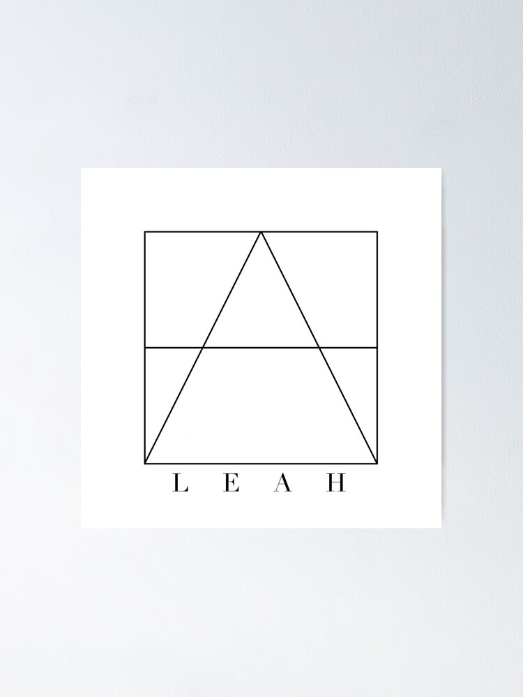 "Leah Name Logo " Poster for Sale by LittleLuxShop | Redbubble