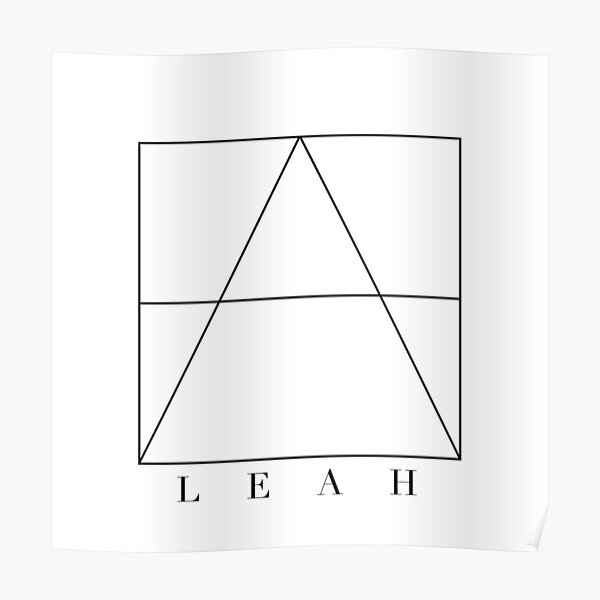 "Leah Name Logo " Poster for Sale by LittleLuxShop | Redbubble