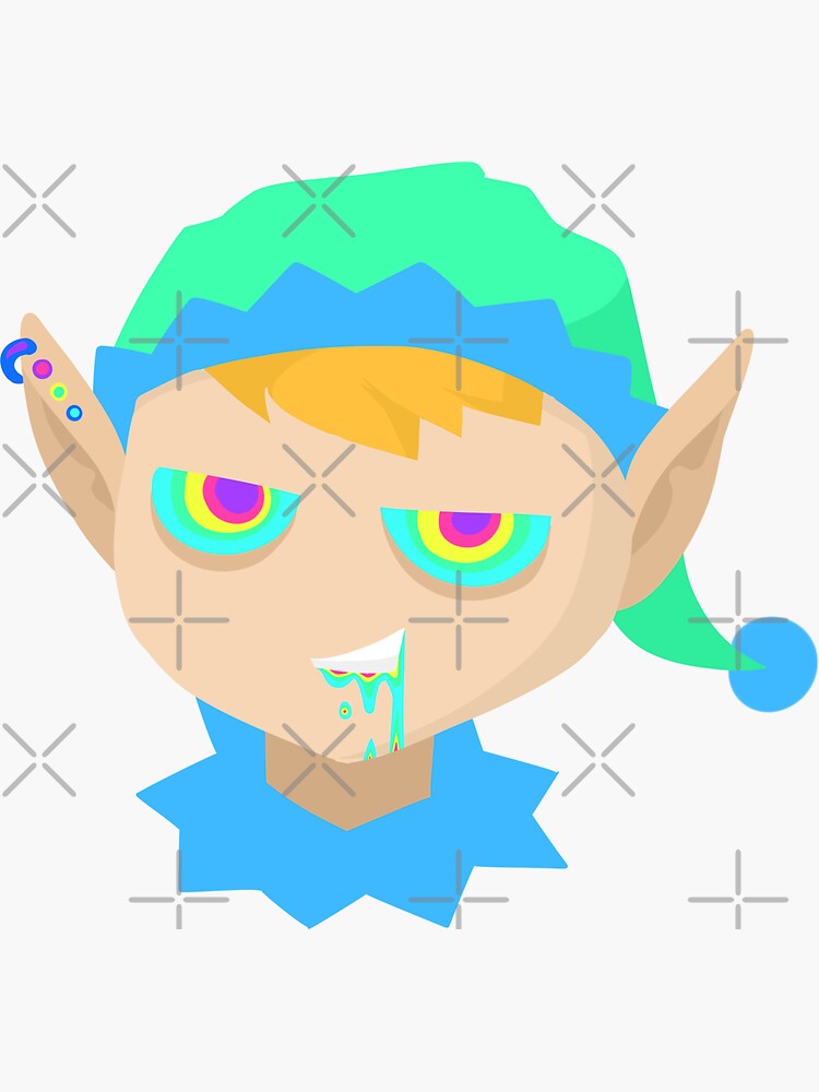 "Psycho Elf Boy Illustration - Christmas on Acid - Psychedelic ...