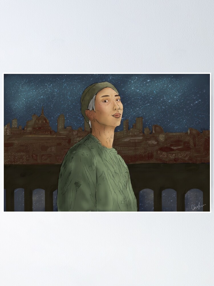 "Kim Nam-Joon RM BTS Full Digital Portait" Poster for Sale by ...