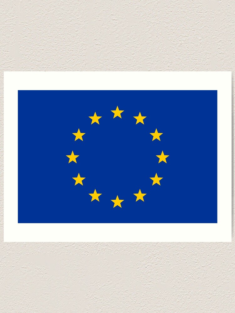 "Europe, stars, flag, logo, European Union, symbol, EU" Art Print by ...