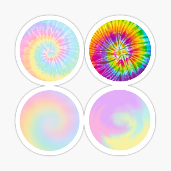 "Tie dye sticker pack" Sticker for Sale by Designs-By-Lily | Redbubble