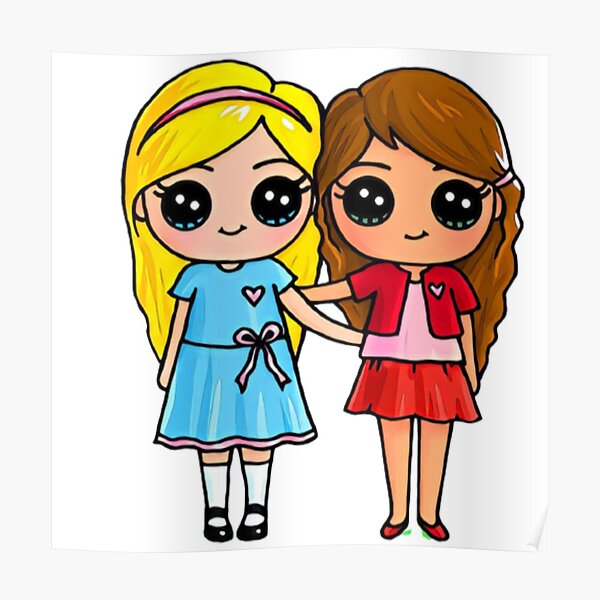 "Cute Kawai Bestie" Poster for Sale by Cassy Rivera | Redbubble