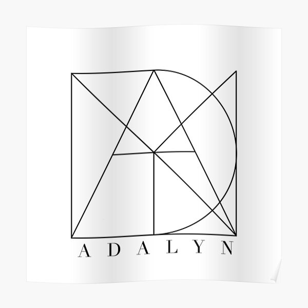 "Adalyn Name Logo " Poster by LittleLuxShop | Redbubble