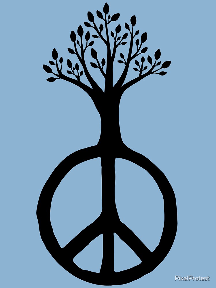 Peace Sign Tree Tattoo