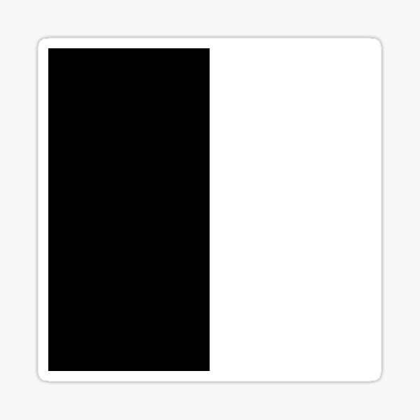 "Black and White split" Sticker for Sale by Mandy-Kuijper | Redbubble
