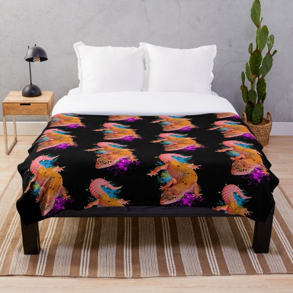 "Leopard Gecko Watercolor Reptile Keeper" Throw Blanket for Sale by ...