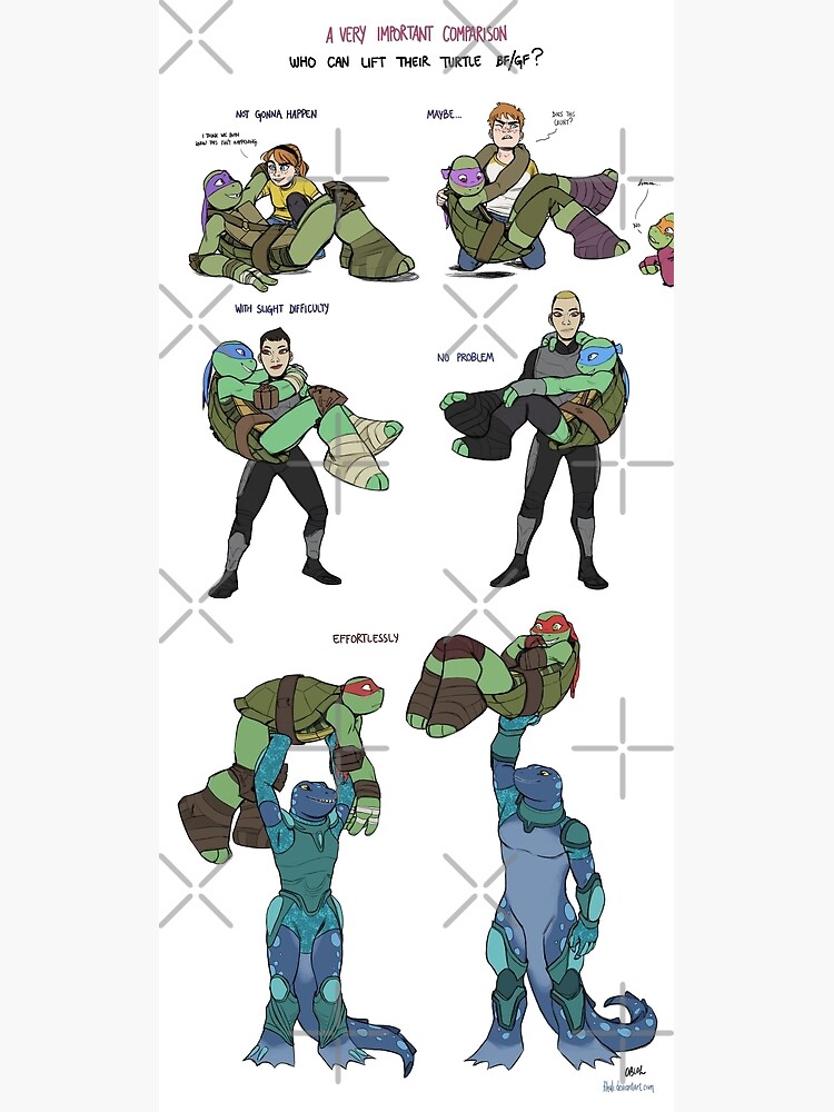 "Lifting Chart - TMNT (+genderbend)" Poster by WinterHeath | Redbubble