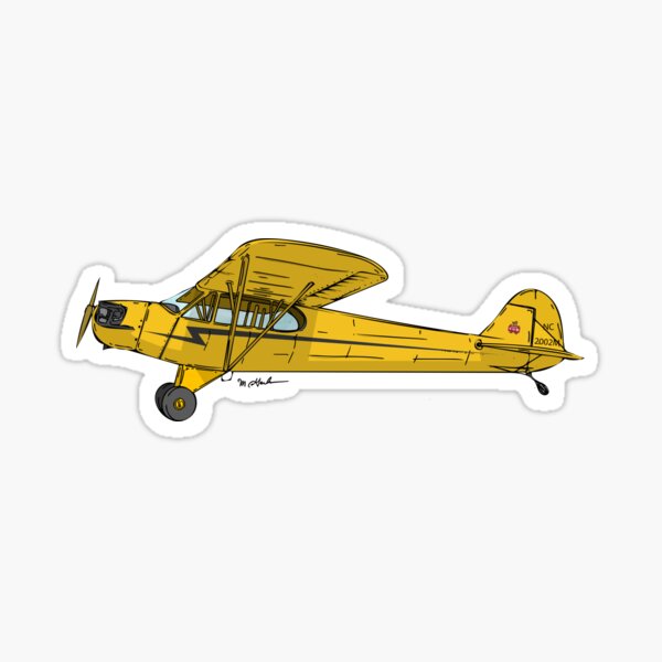 "Piper Cub NC2002M" Sticker for Sale by Michael Garber | Redbubble