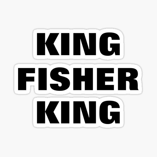 "King Fisher king - Fishing" Sticker for Sale by nandakuriwa | Redbubble