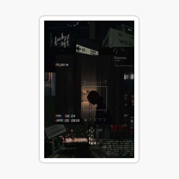 "Dark aesthetic " Sticker by saharhi | Redbubble
