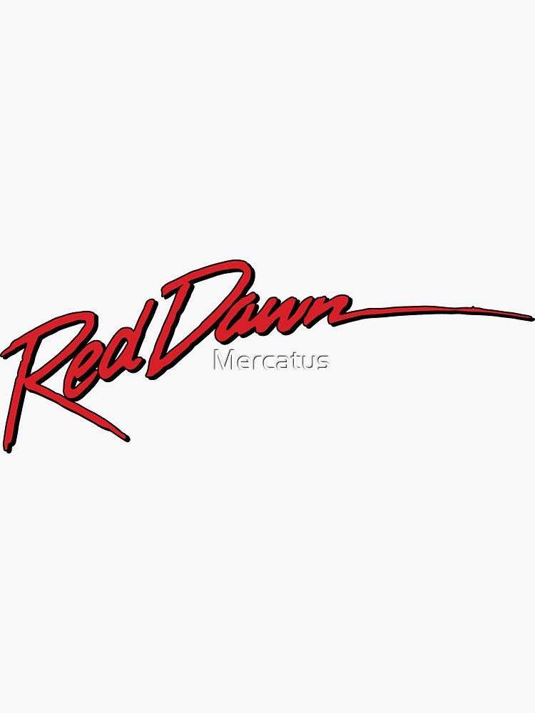 "Red Dawn Sticker (Red)" Sticker for Sale by Mercatus | Redbubble