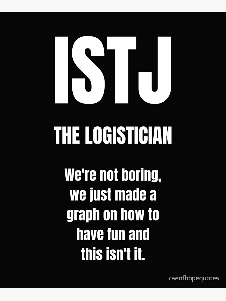 "ISTJ Personality Myers Briggs Funny" Poster for Sale by ...