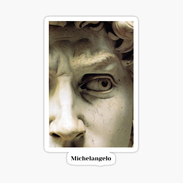 "David, Michelangelo" Sticker by anators | Redbubble