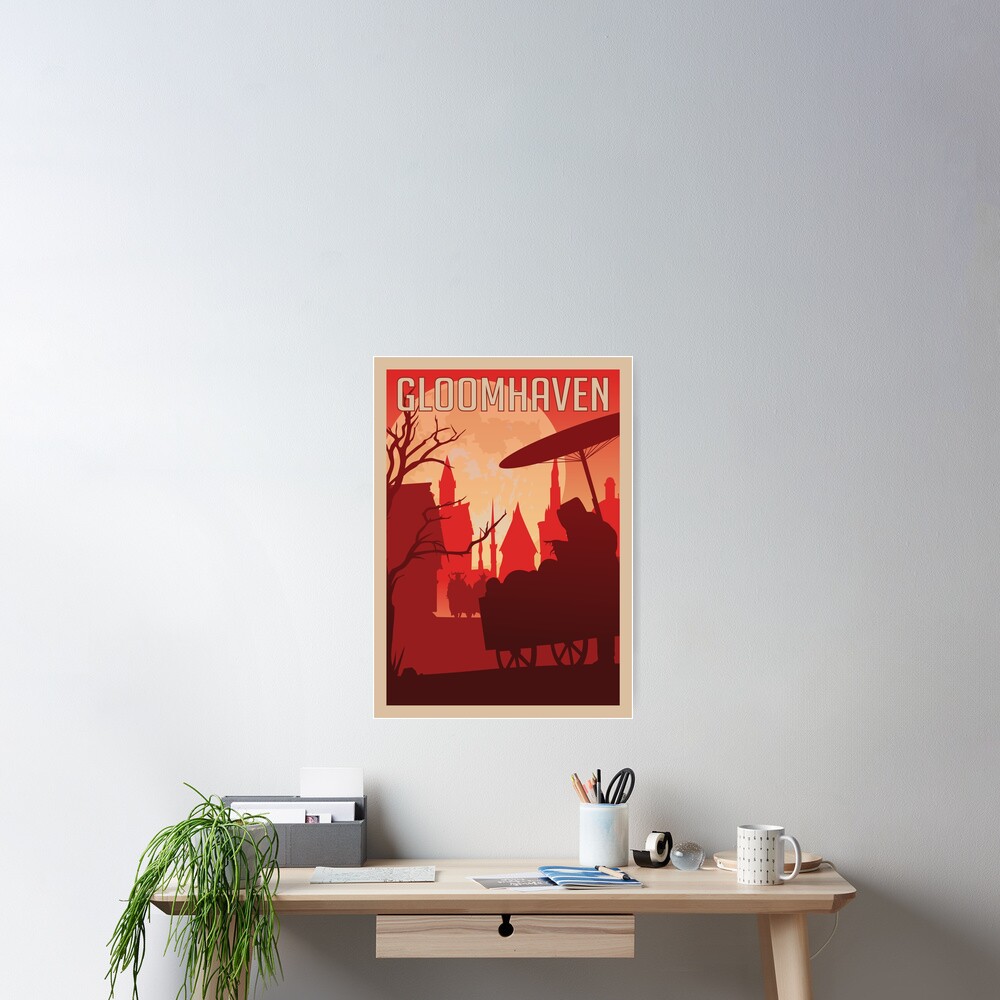 "Gloomhaven Board Game- Minimalist Travel Poster Style - Gaming Art ...
