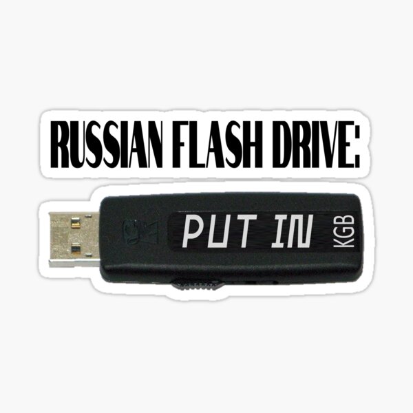 "Russian flash drive" Sticker for Sale by krinima | Redbubble