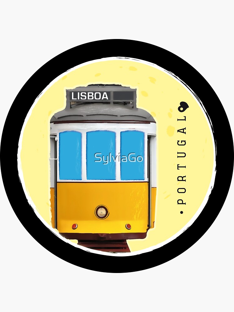 "Symbols of Portugal - Lisboa Lisbon Tram #02" Sticker by silvianeto ...
