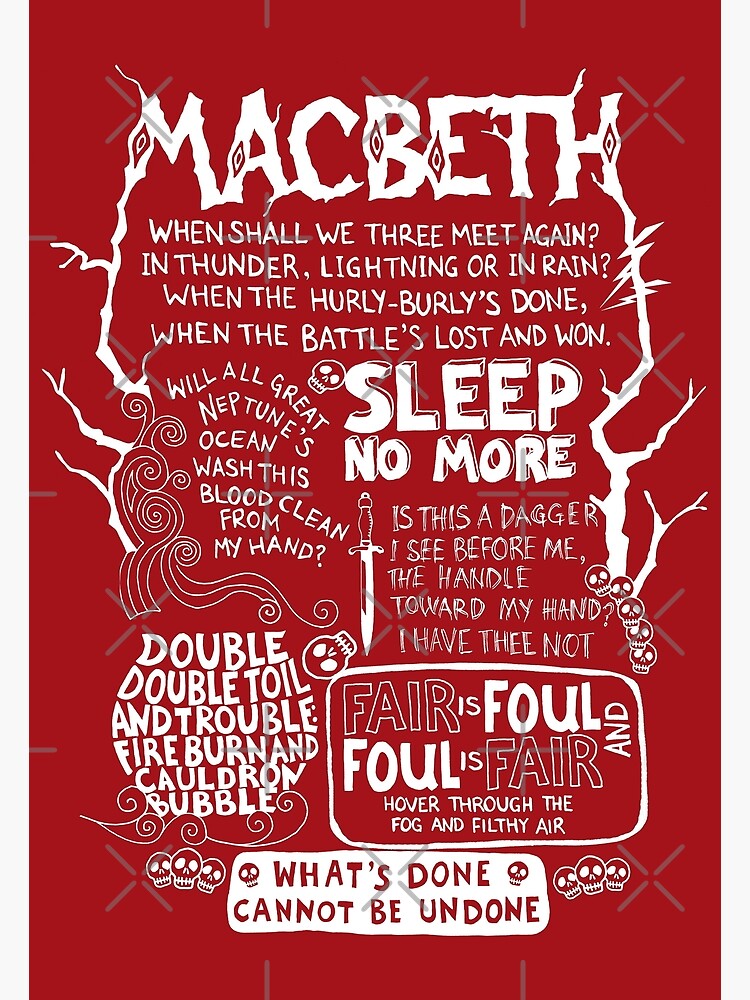 "Shakespeare's Macbeth " Poster for Sale by QuoteGeek | Redbubble