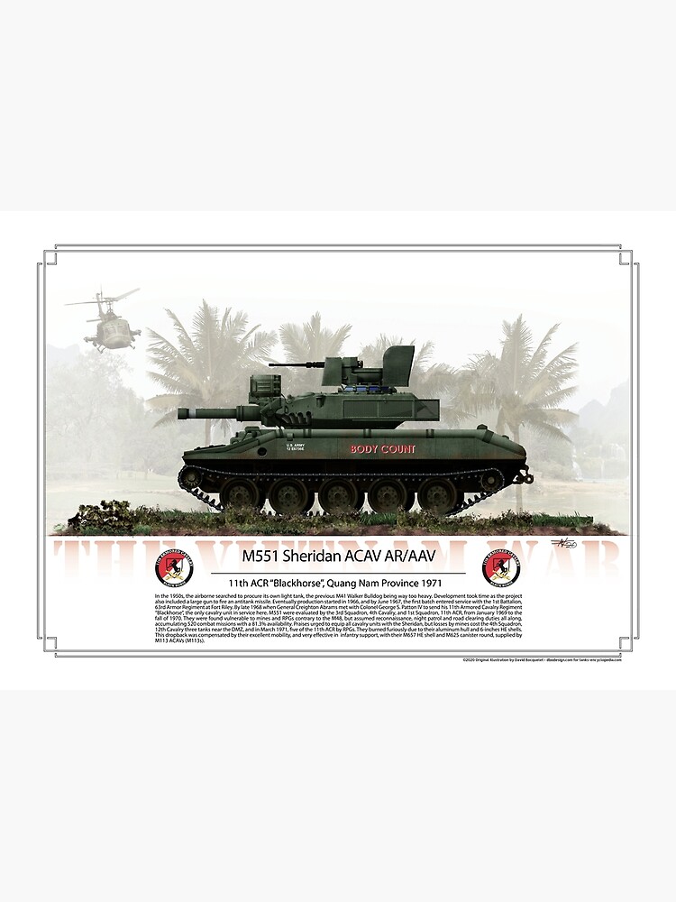 "M551 Sheridan ACAV AR/AAV Vietnam" Art Print for Sale by ...