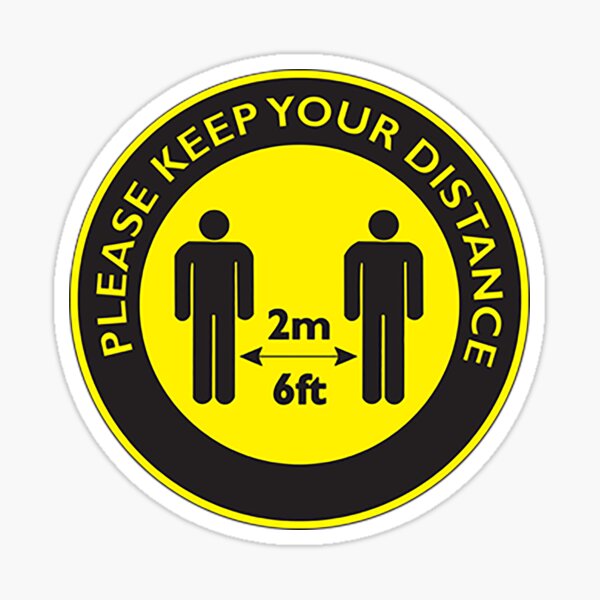 "Please Keep Your Distance" Sticker for Sale by NewFancy | Redbubble