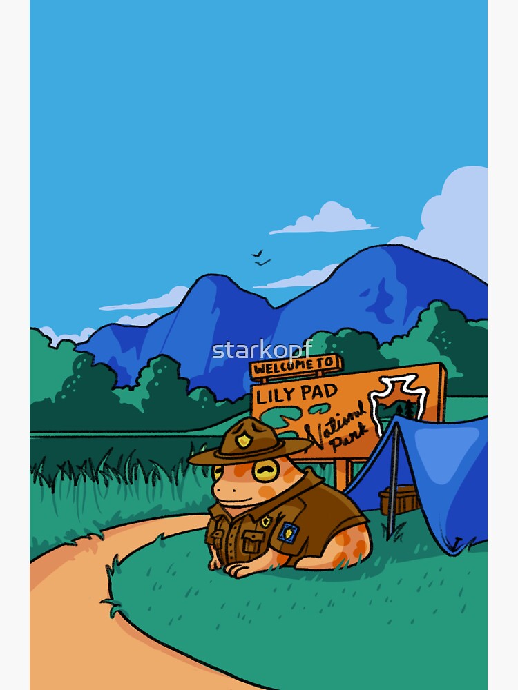 "Park Ranger Frog" Sticker for Sale by starkopf | Redbubble