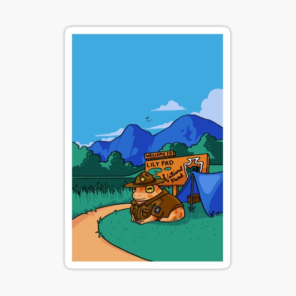 "Park Ranger Frog" Sticker for Sale by starkopf | Redbubble