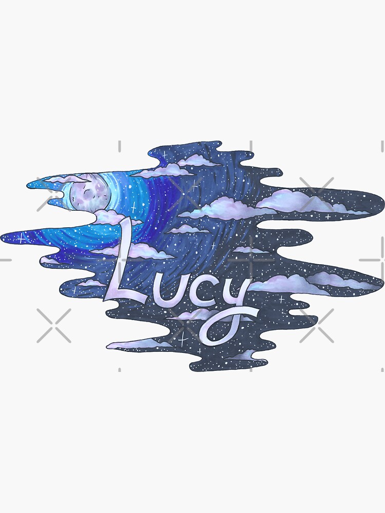 "Lucy Name Art" Sticker for Sale by AvalonUnmuzzled | Redbubble