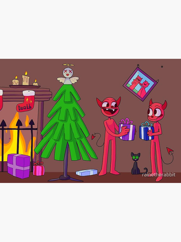 "demon Christmas" Poster for Sale by rainetherabbit | Redbubble