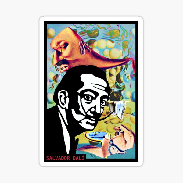 "Salvador Dali Digital Design" Sticker for Sale by dwilland | Redbubble