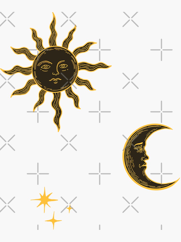 "Moon, stars and sun sticker pack " Sticker for Sale by zeyzeybaby ...