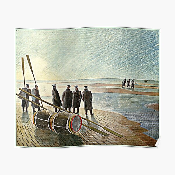 "Eric Ravilious art, Dangerous Work at Low Tide" Poster by virginia50 ...