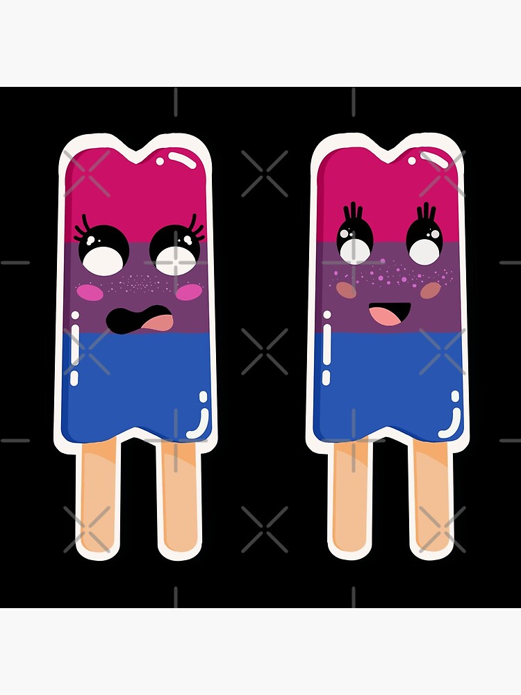 "Bi Flag Popsicles Art" Poster for Sale by Bambusa | Redbubble