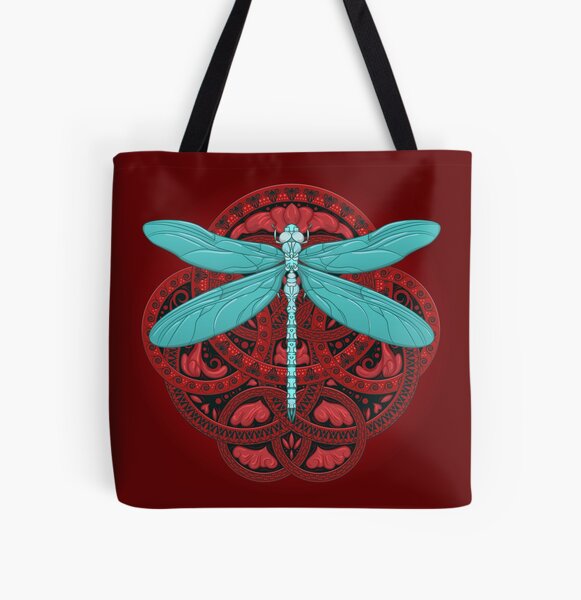 Red Dragonfly Tote Bags | Redbubble