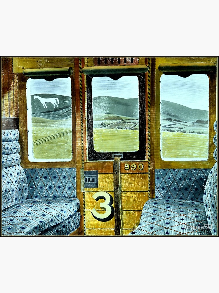 Póster «Obra de Eric Ravilious, Train Landscape» de virginia50 | Redbubble