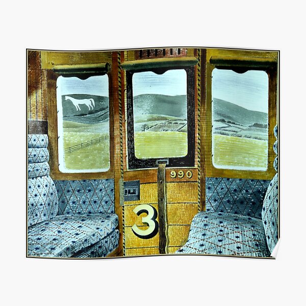 Póster «Obra de Eric Ravilious, Train Landscape» de virginia50 | Redbubble