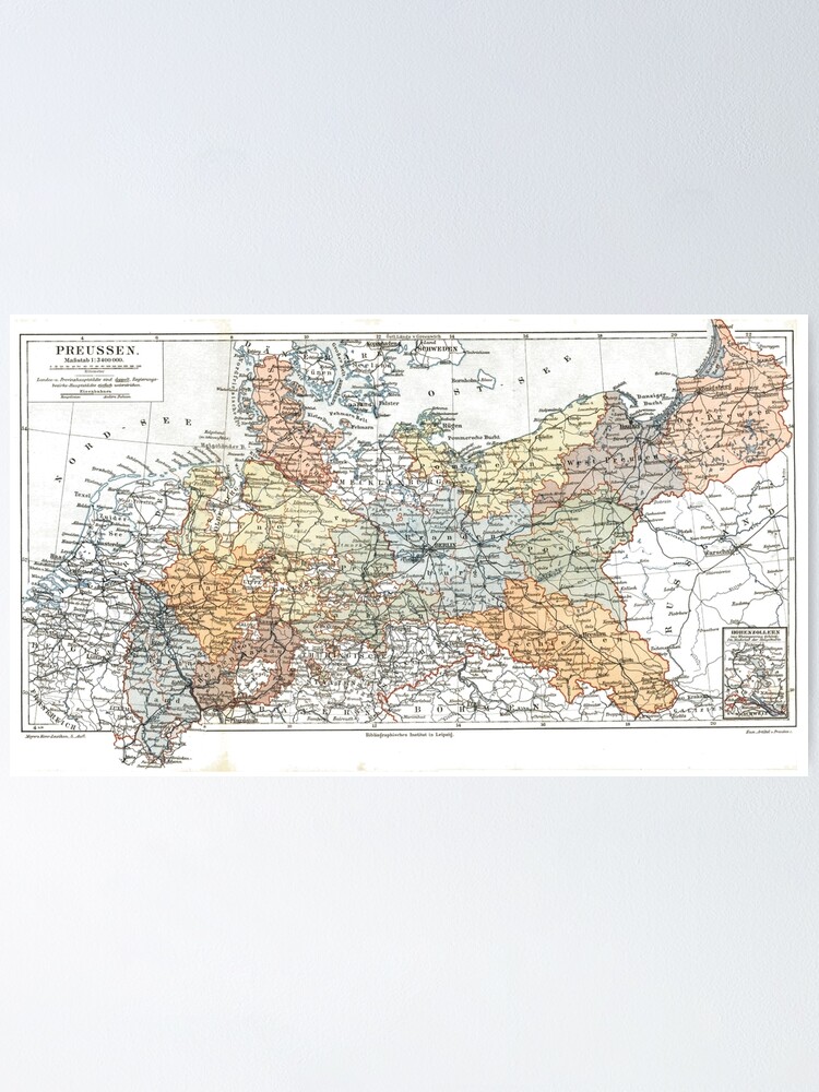 "Prussia Map" Poster by ANAKNEZIC | Redbubble