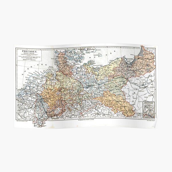 "Prussia Map" Poster by ANAKNEZIC | Redbubble