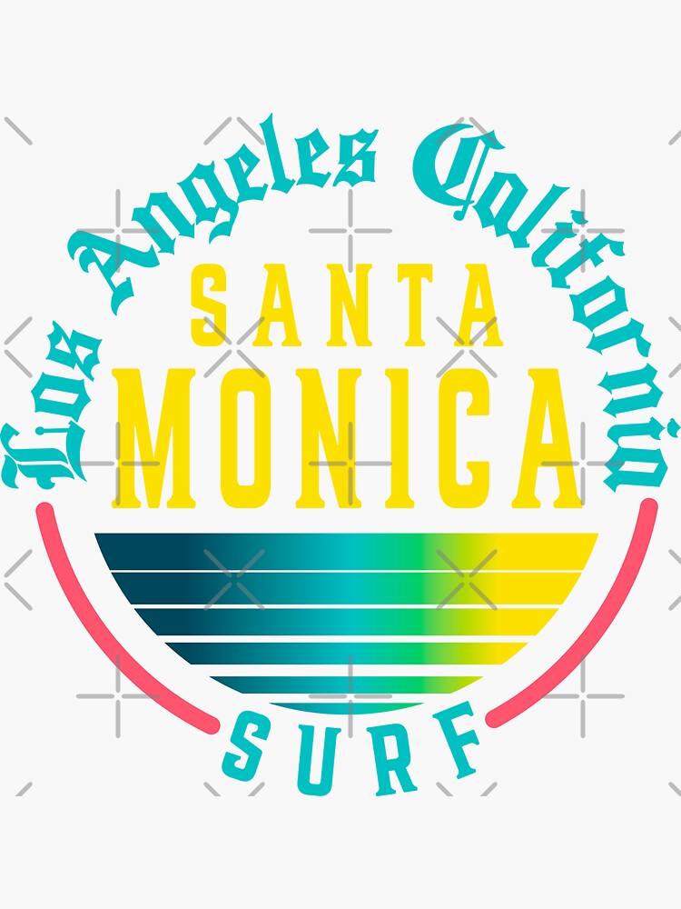 "Santa Monica sign or stamp on white background, vector illustration ...