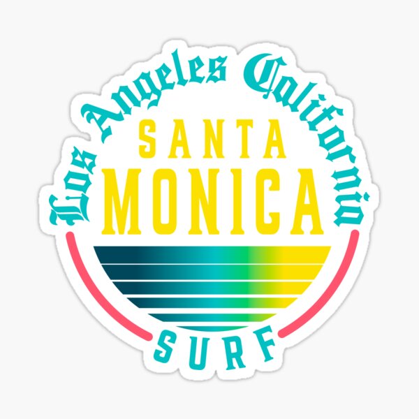 "Santa Monica sign or stamp on white background, vector illustration ...