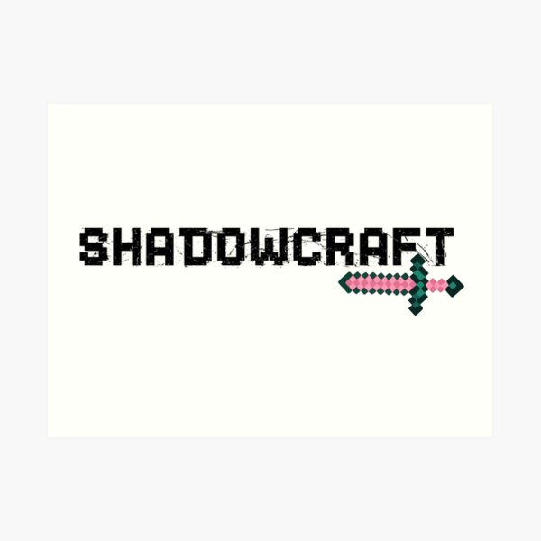 "Shadowcraft Pixel Typography Illustration Minecraft Gadget Gift For ...