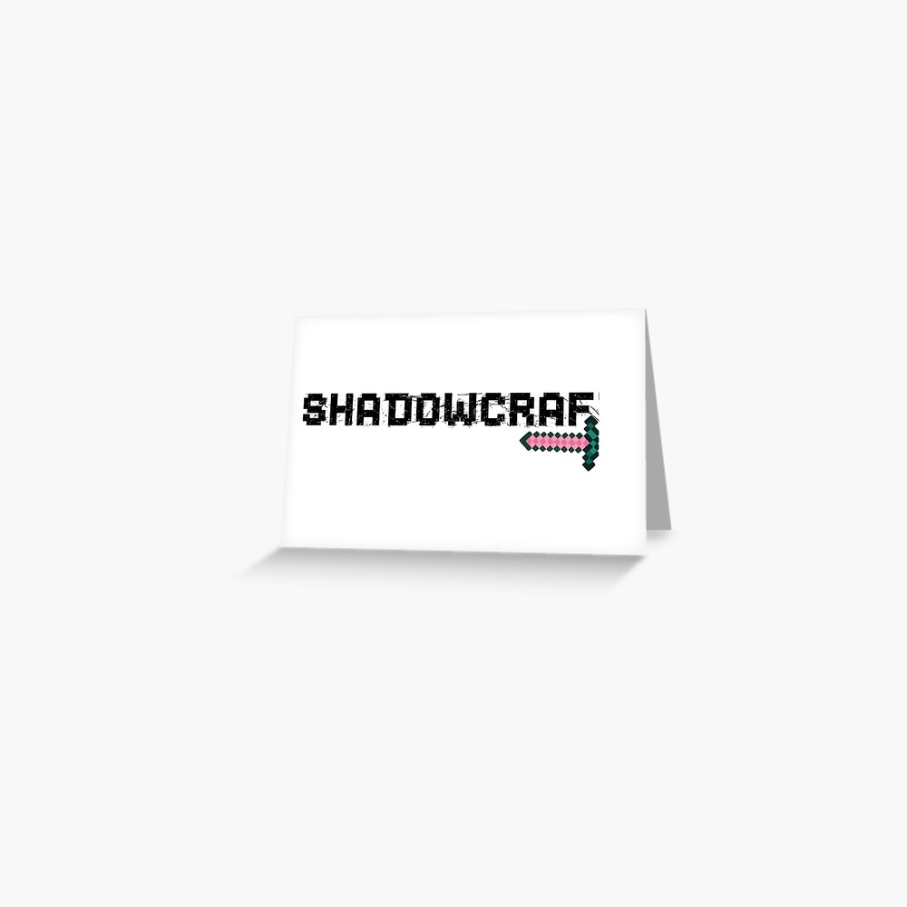 "Shadowcraft Pixel Typography Illustration Minecraft Gadget Gift For ...