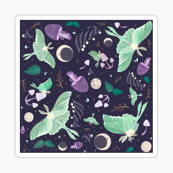 "Moonlight" Sticker for Sale by EnchantedStudio | Redbubble