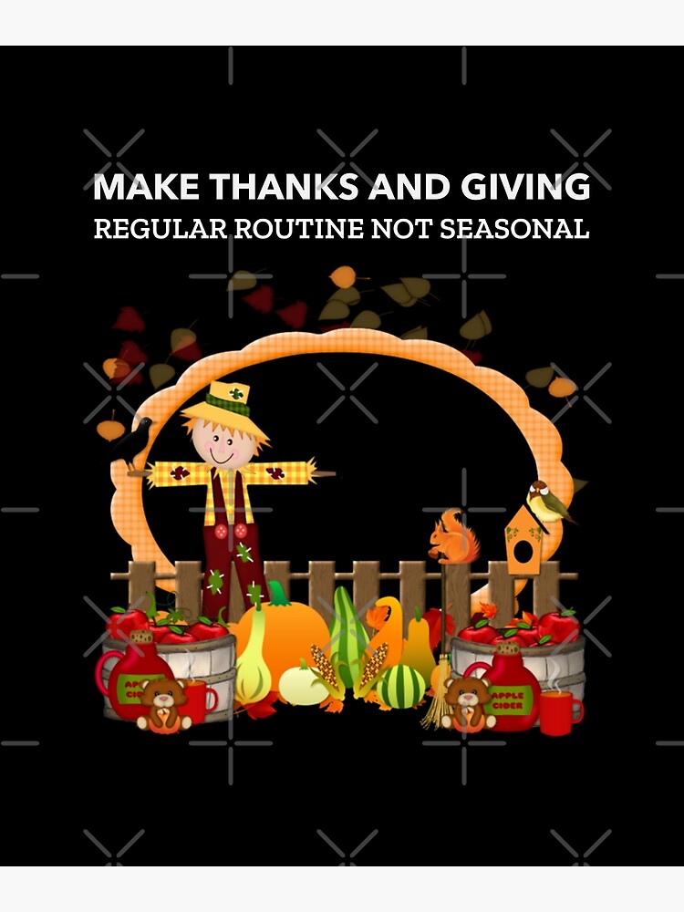 Lámina fotográfica «Feliz día de acción de gracias. Hacer gracias y dar ...