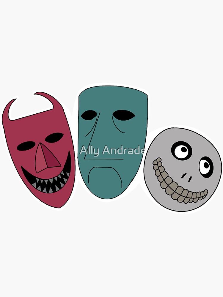 "Shock, Lock, and Barrel Masks" Sticker for Sale by gatorally | Redbubble
